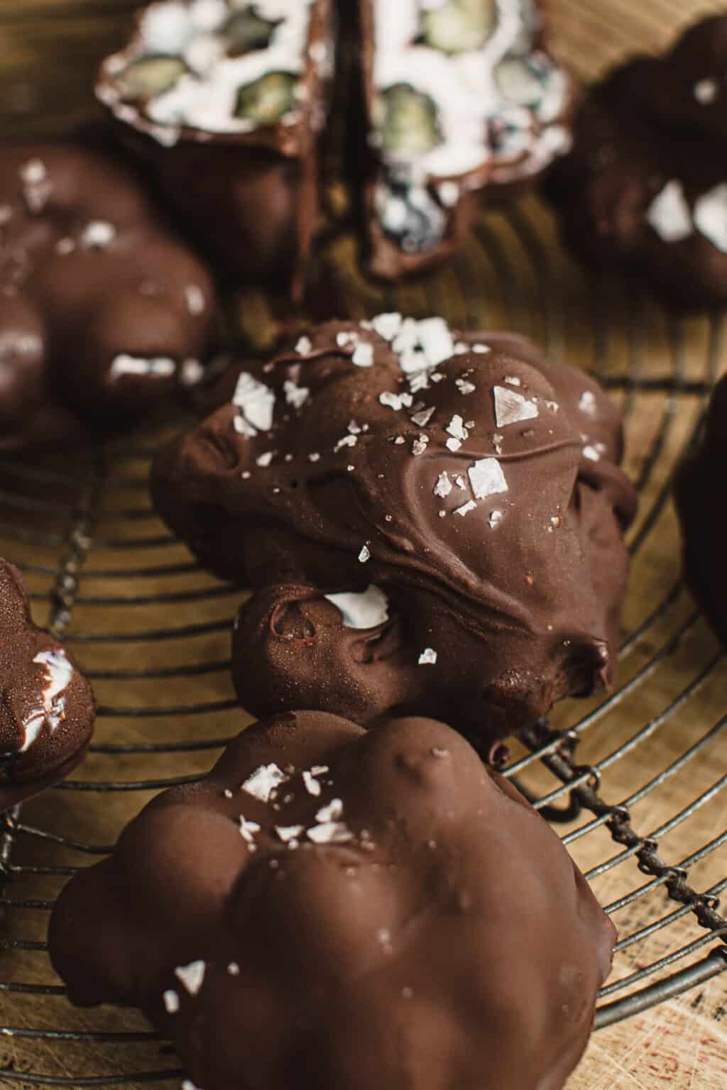 Chocolate Covered Blueberry Clusters - Aimee Mars