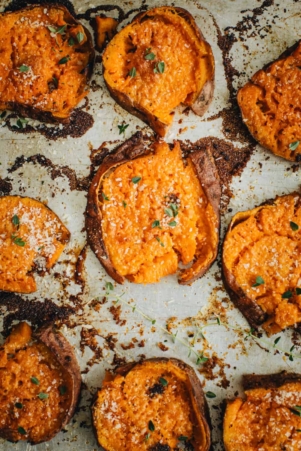 Smashed Sweet Potatoes - Aimee Mars