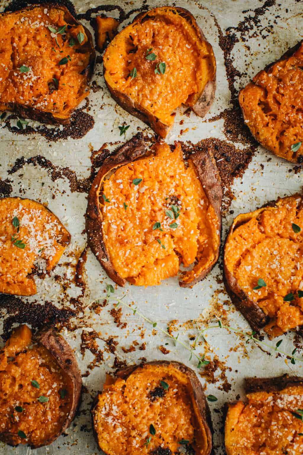 Smashed Sweet Potatoes - Aimee Mars